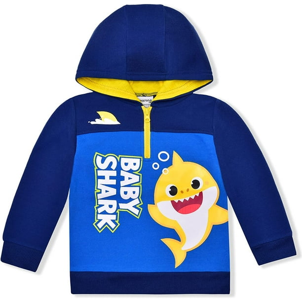 Baby Shark Boys Single Character Half Zip Up Hoodie, Toddler - Walmart.com
