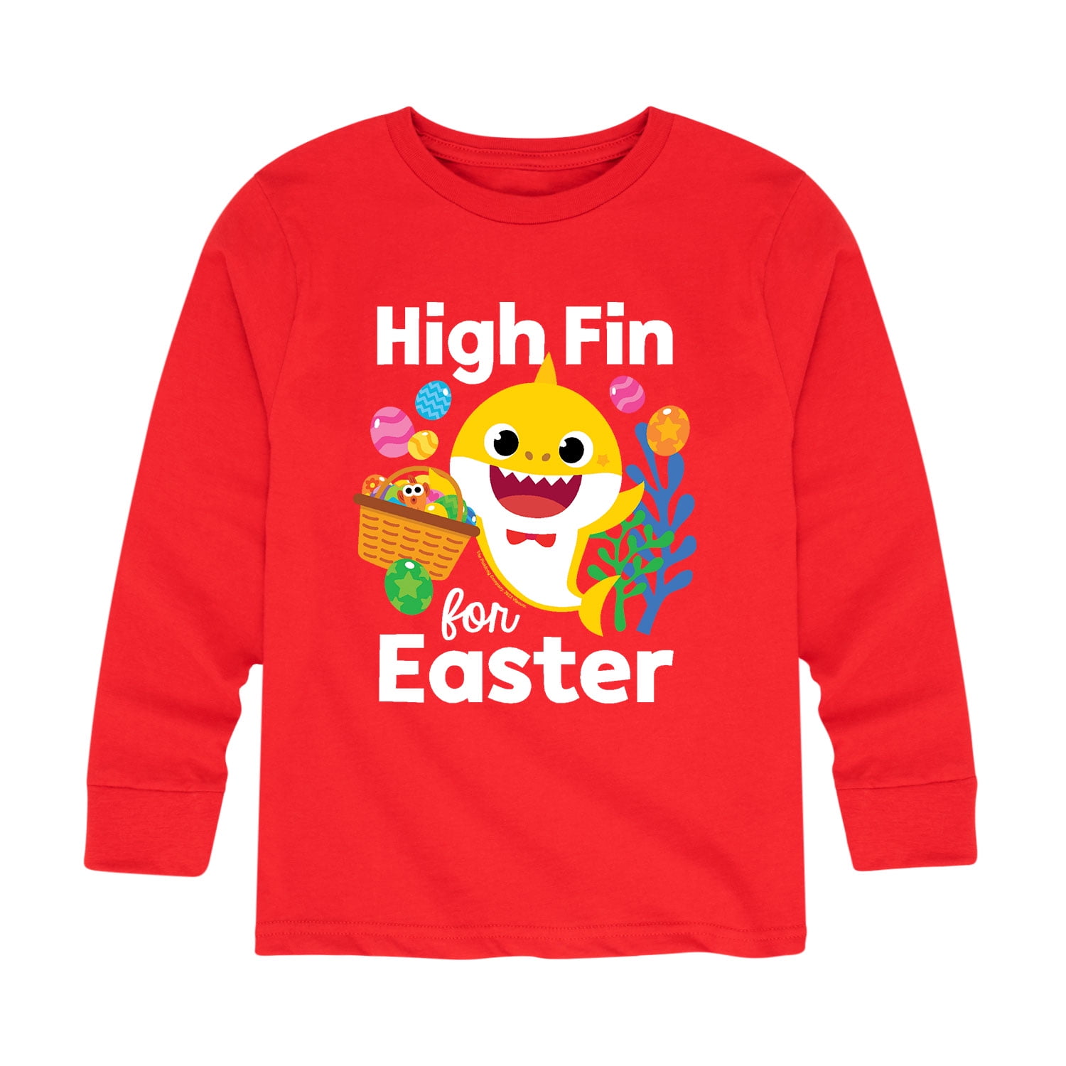 Baby Shark - Easter Sharks - Toddler And Youth Long Sleeve Graphic T ...