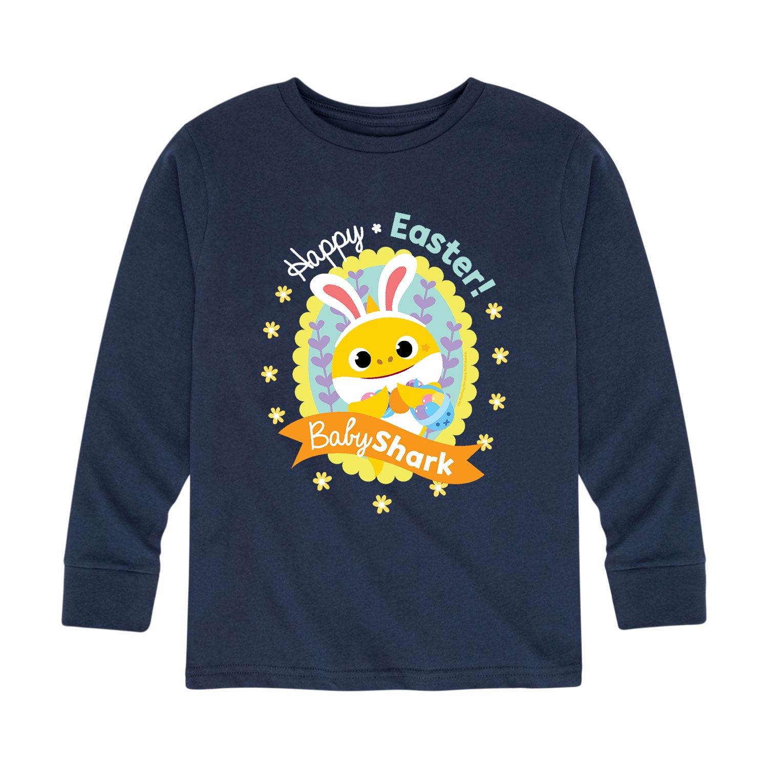 Baby Shark - Easter Sharks - Toddler And Youth Long Sleeve Graphic T ...