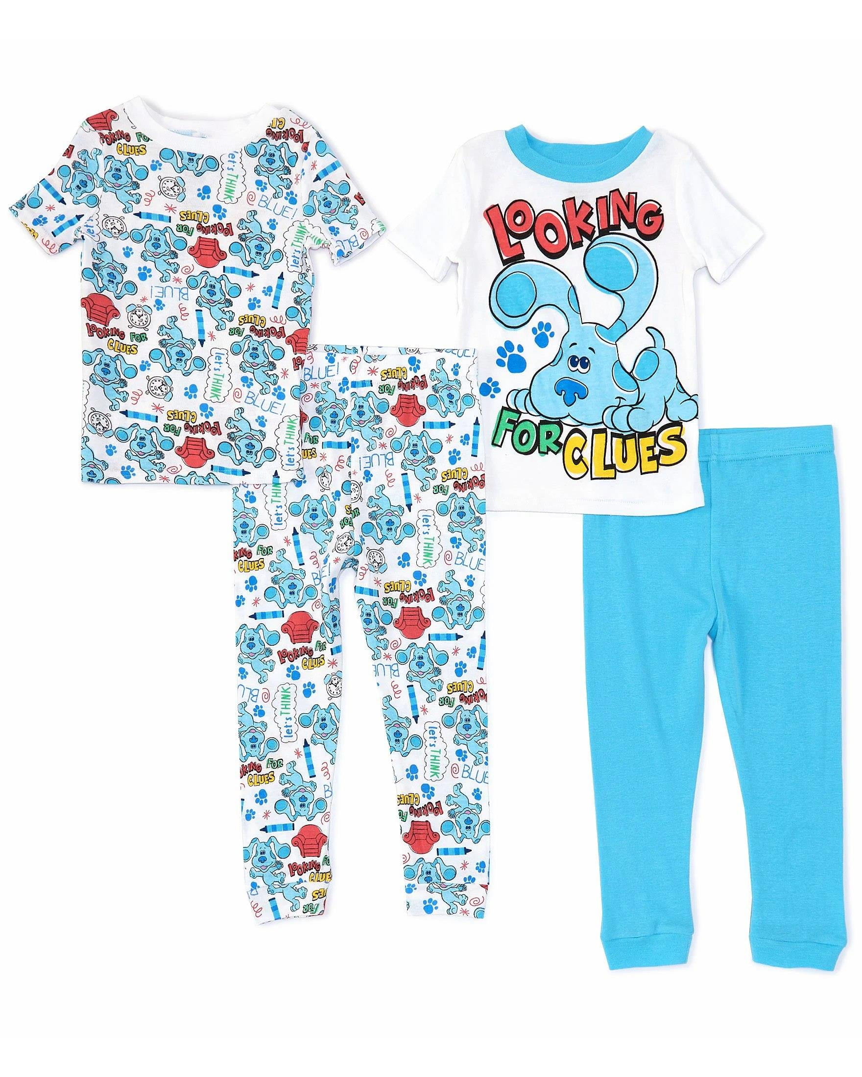 Baby Shark Four-Piece Pajama Set Boys Male, Blues, Size: 4T, Blue's ...