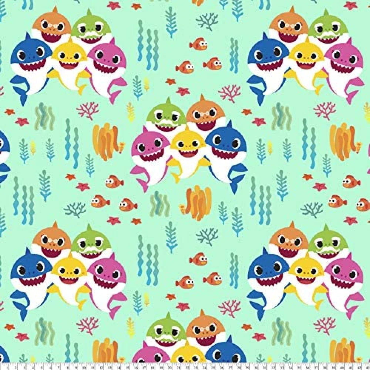 Baby Shark Green Fleece Fabric - Walmart.com