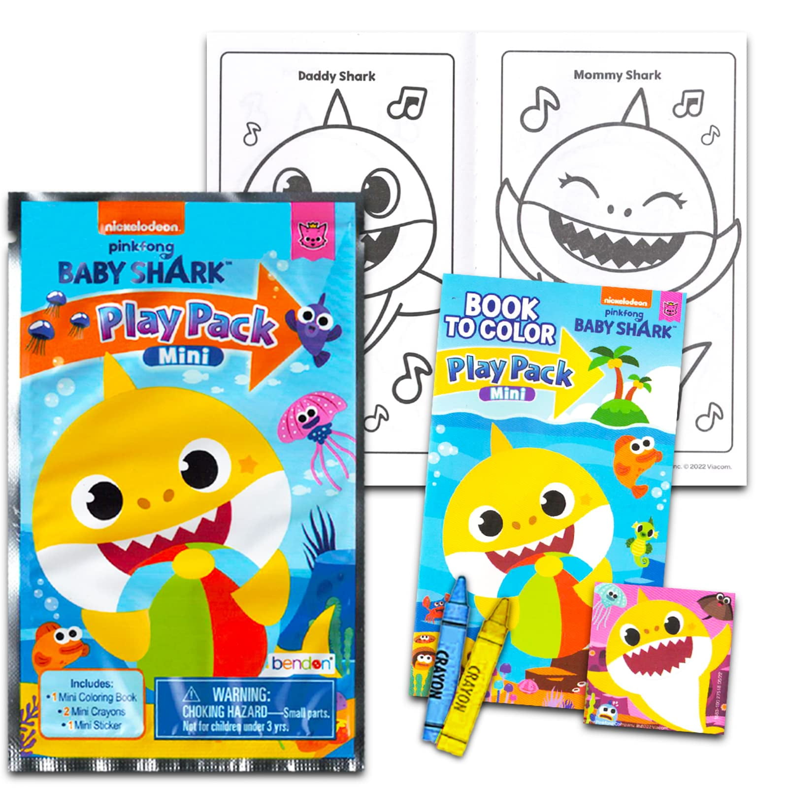 Baby Shark Mini AJH3 Party Favors Set for Kids - Bundle with 24 Mini ...