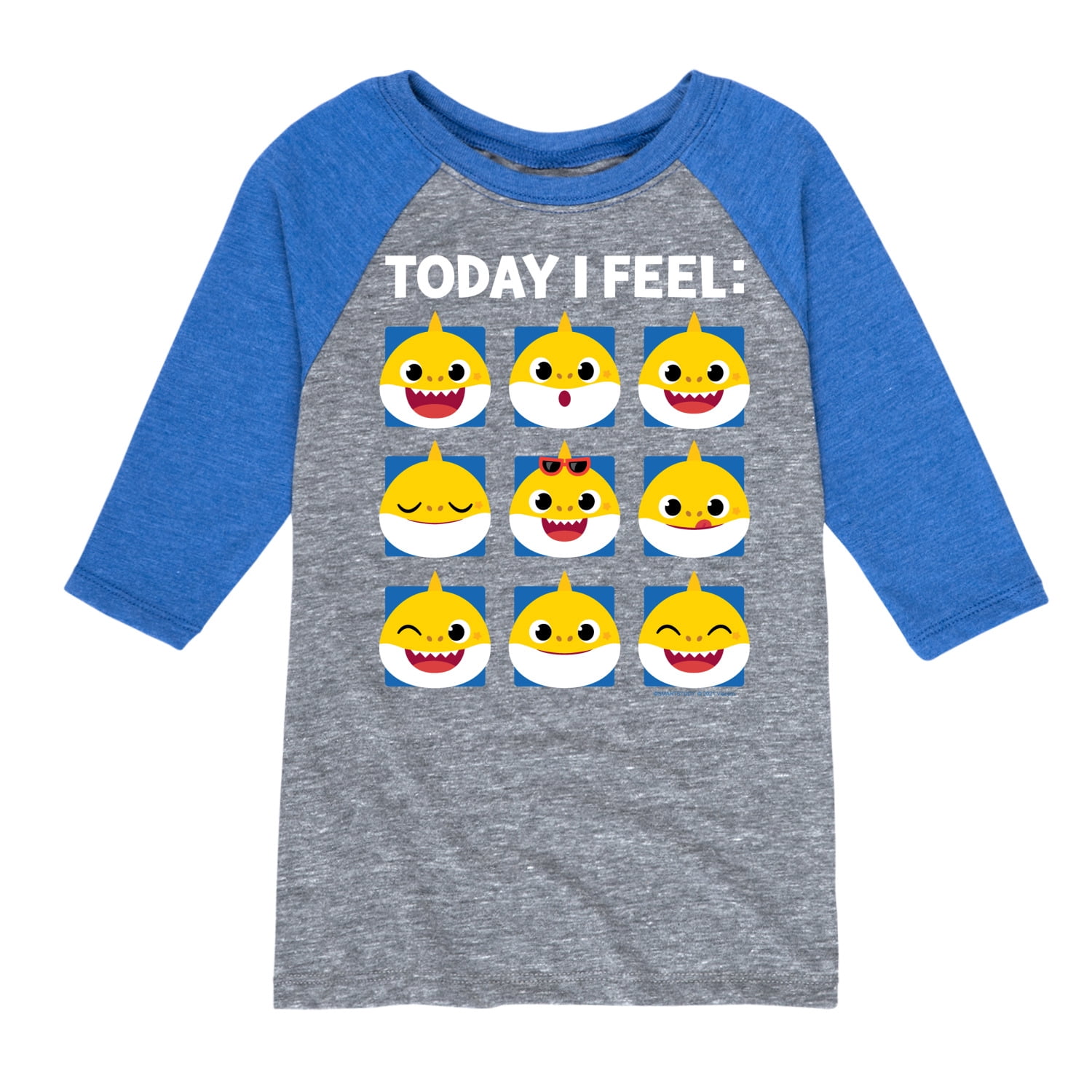Baby Shark - Today I Feel Grid - Toddler And Youth Raglan Graphic T ...