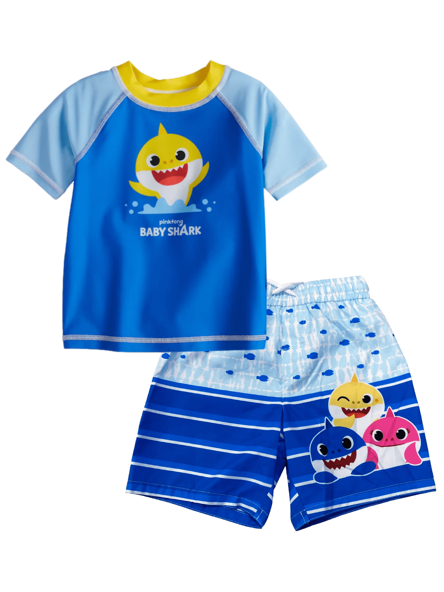 Baby Shark Toddler Boys Swim Set, Rash Guard and Trunks, UPF 50+ UV ...