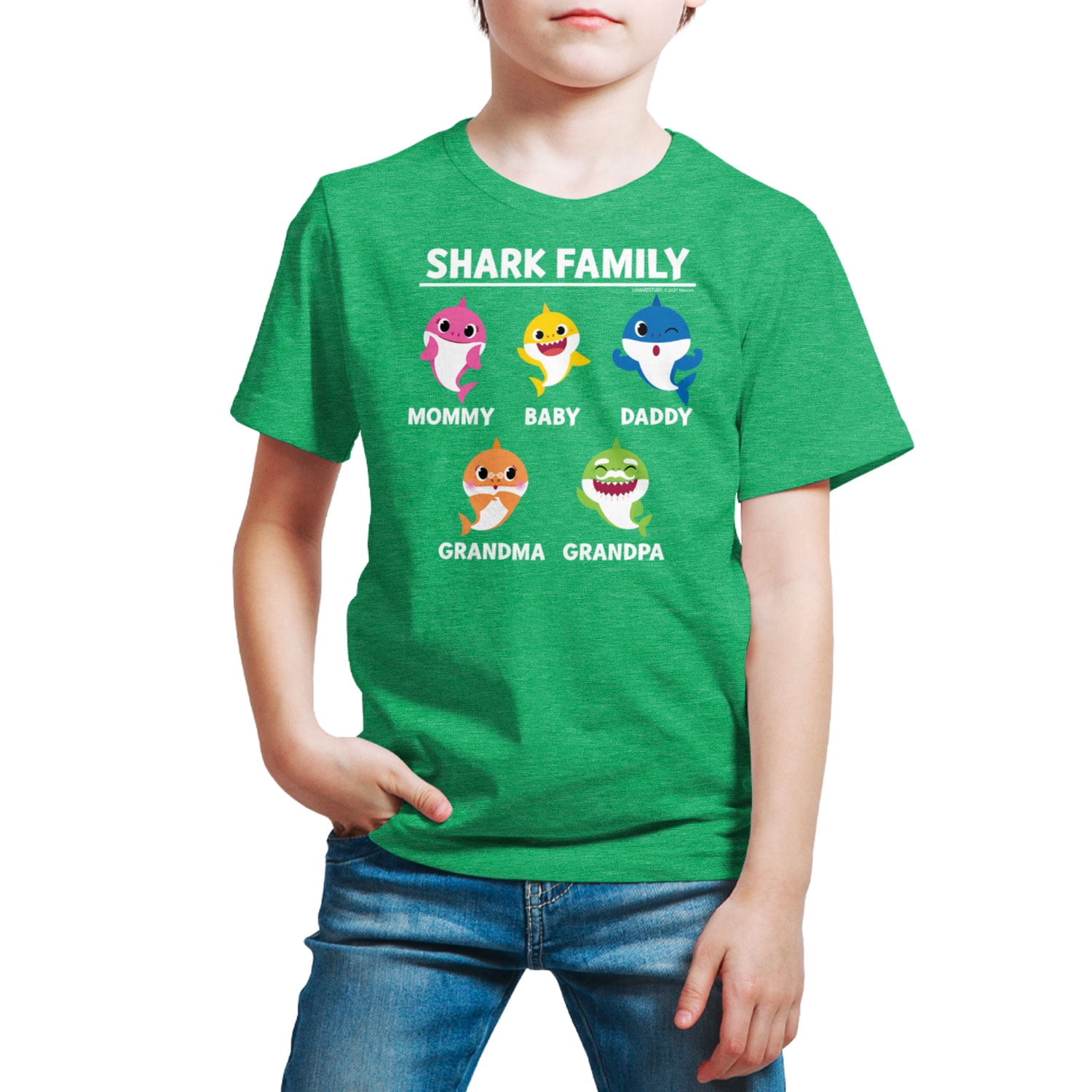 Baby Shark - Types Of Sharks - Toddler And Youth Short Sleeve Graphic T ...