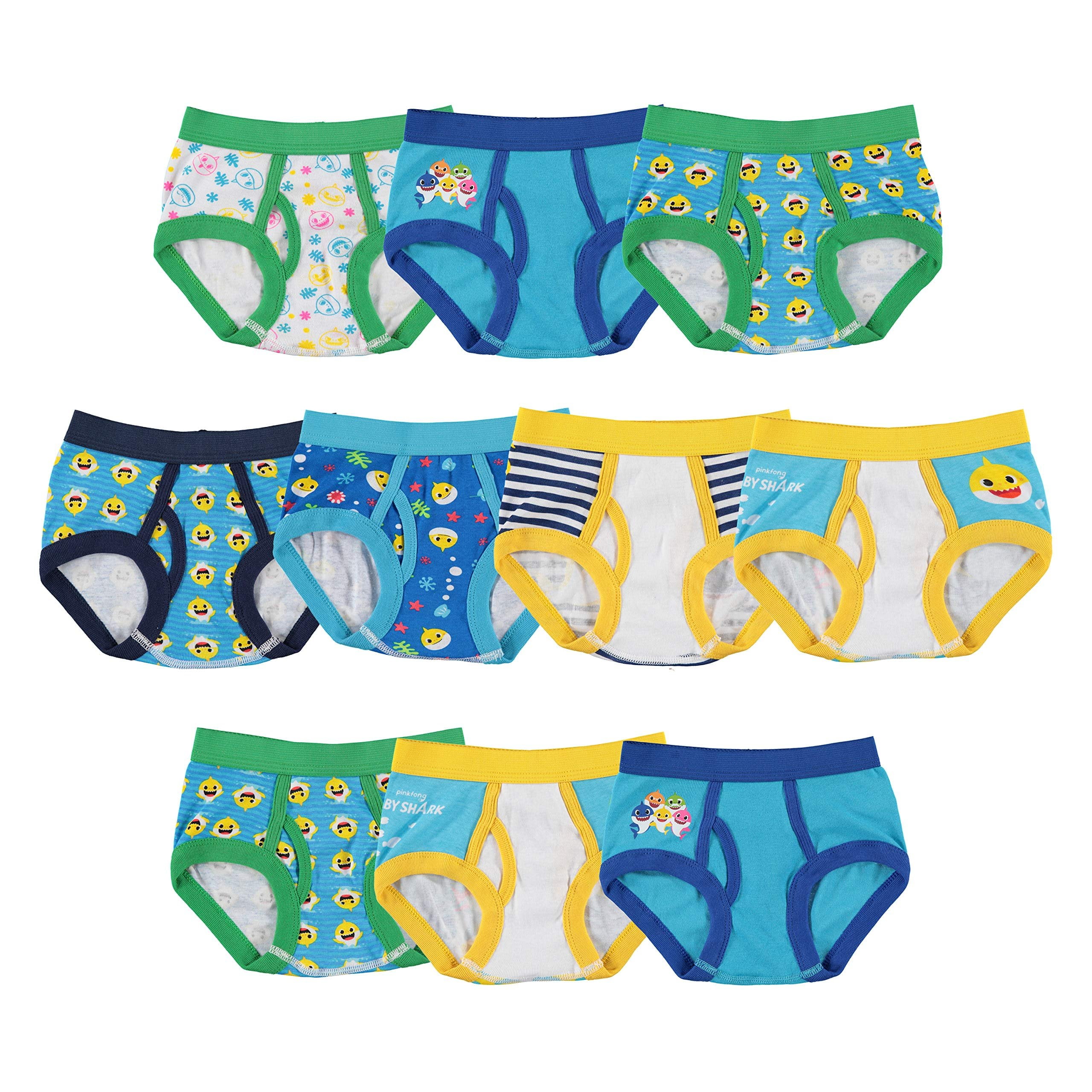 Baby Shark boys Underwear Multipacks Briefs, Shark Tb 10pk, 4T US ...