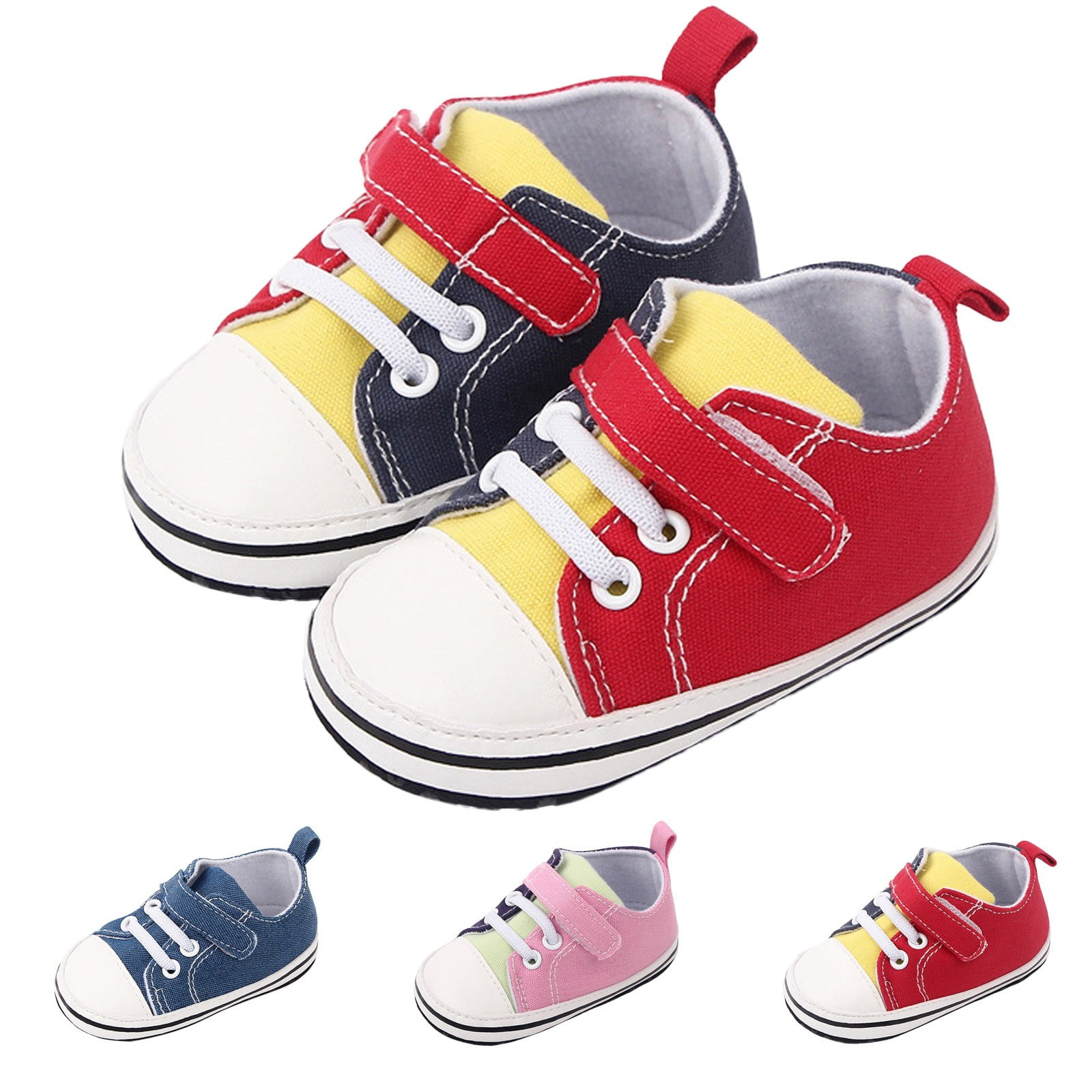 Baby Shoes Kids Two-Tone Colour Scheme First Walking Shoes Non-Slip ...