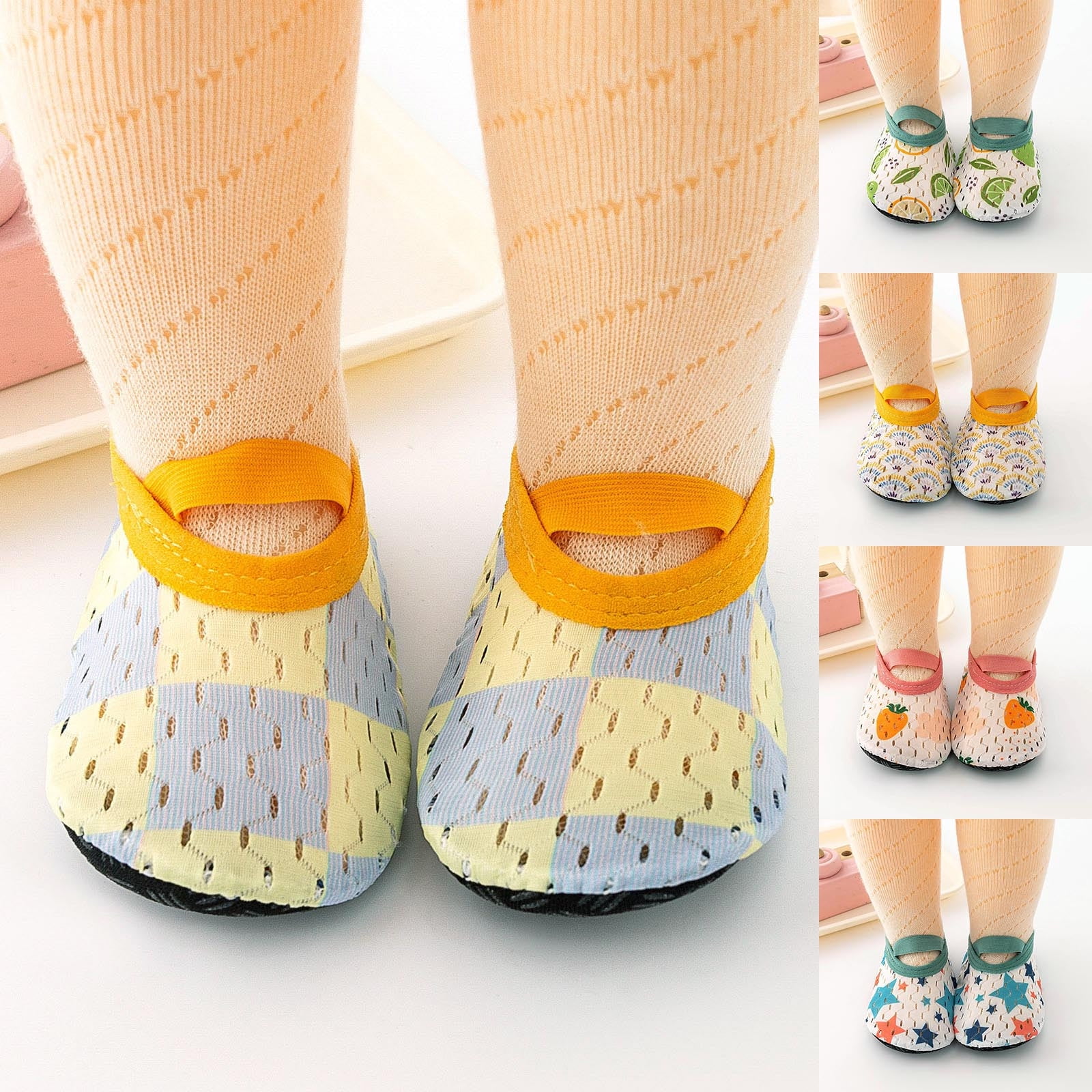 Baby Shoes Tartan Walking Socks Non- Breathable Lightweight Unisex ...