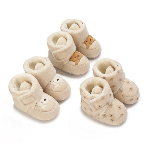 Baby Shoes Teddy Bear First Walking Shoes Non Slip Soft Sole Sock Shoes ...