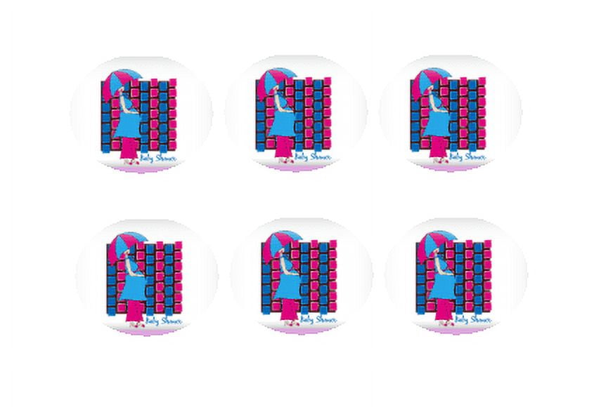 Baby Shower 12 - 2 inch Cupcake Edible Frosting Photos - Walmart.com