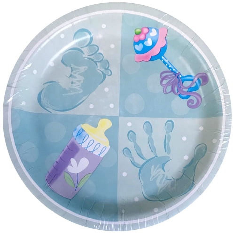 Baby Shower 'Baby Blue' Large Paper Plates (8ct) - Walmart.com