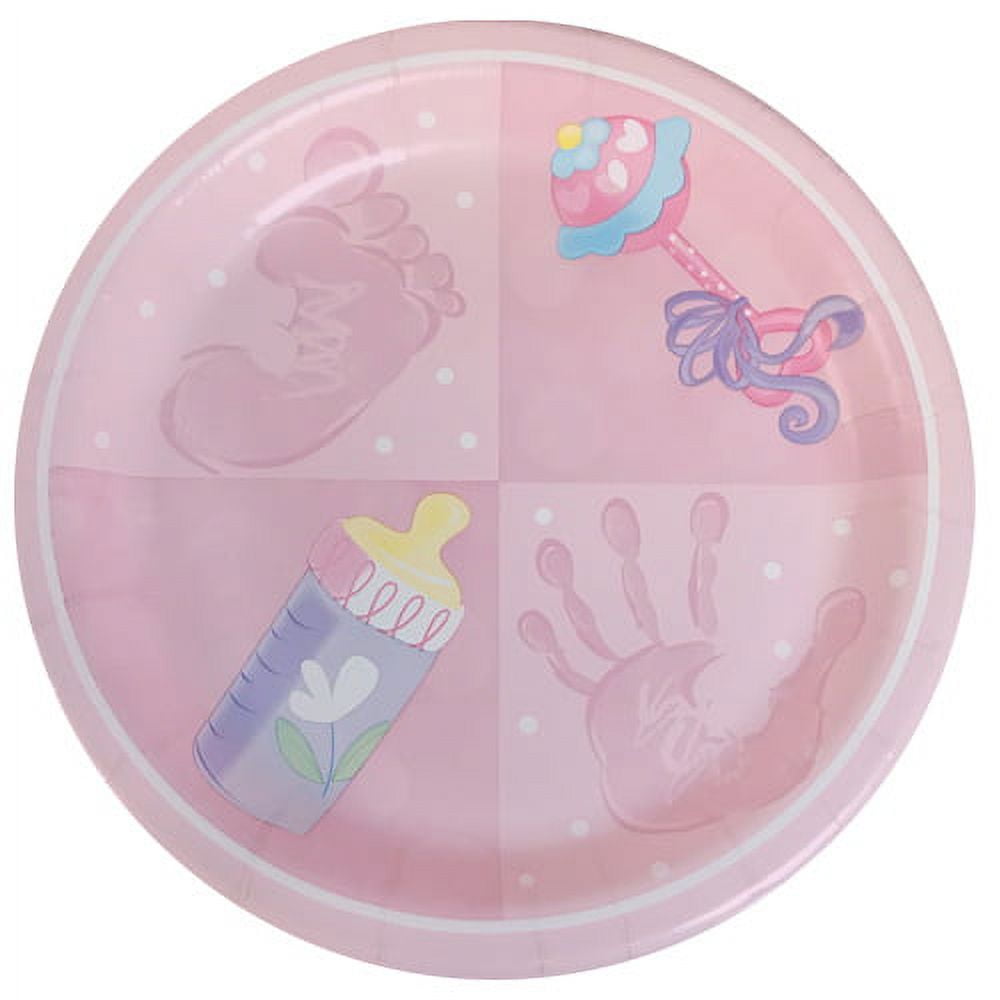 Baby Shower 'Baby Pink' Large Paper Plates (8ct) - Walmart.com