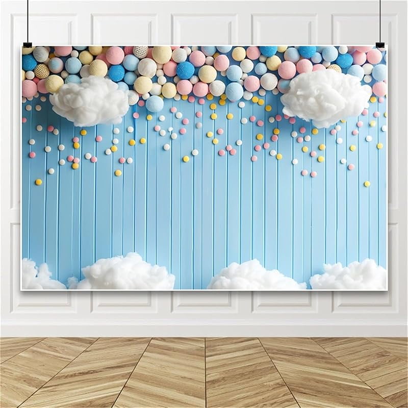 Baby Shower Backdrop Blue Board Wall Photography Backdrops Photoshoot ...
