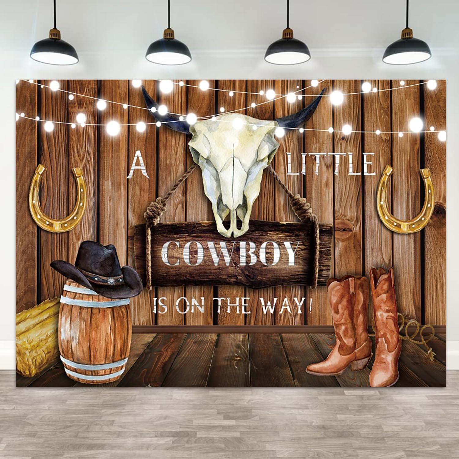 Baby Shower Backdrop A Little Cowboy is on The Way Photography ...