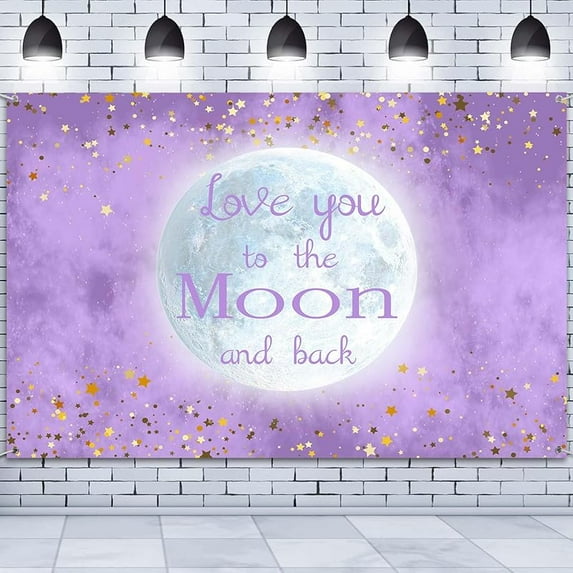 Baby Shower Backdrop Love You to The Moon and Back Photography ...