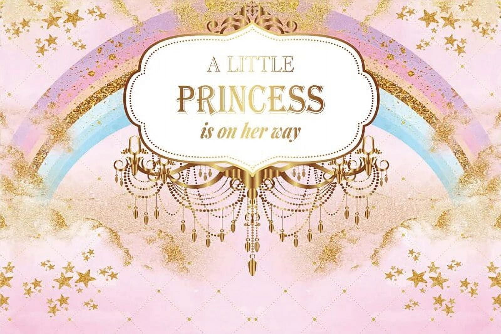 Baby Shower Backdrop Pink Gold Clouds Stars Princess Birthday Portrait ...