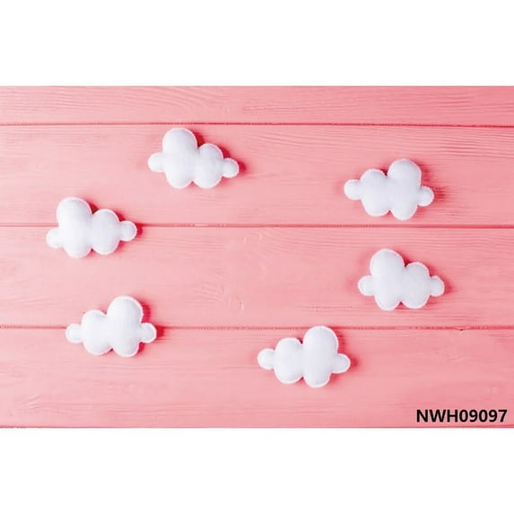 Baby Shower Backdrops Blue Pink Wooden Board Clouds Airplane Children ...