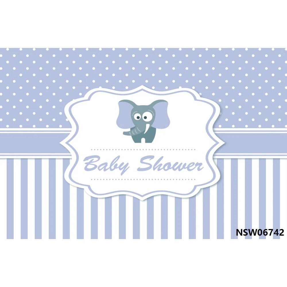 Baby Shower Backdrops Blue Sky White Clouds Bear Hot Air Balloon ...