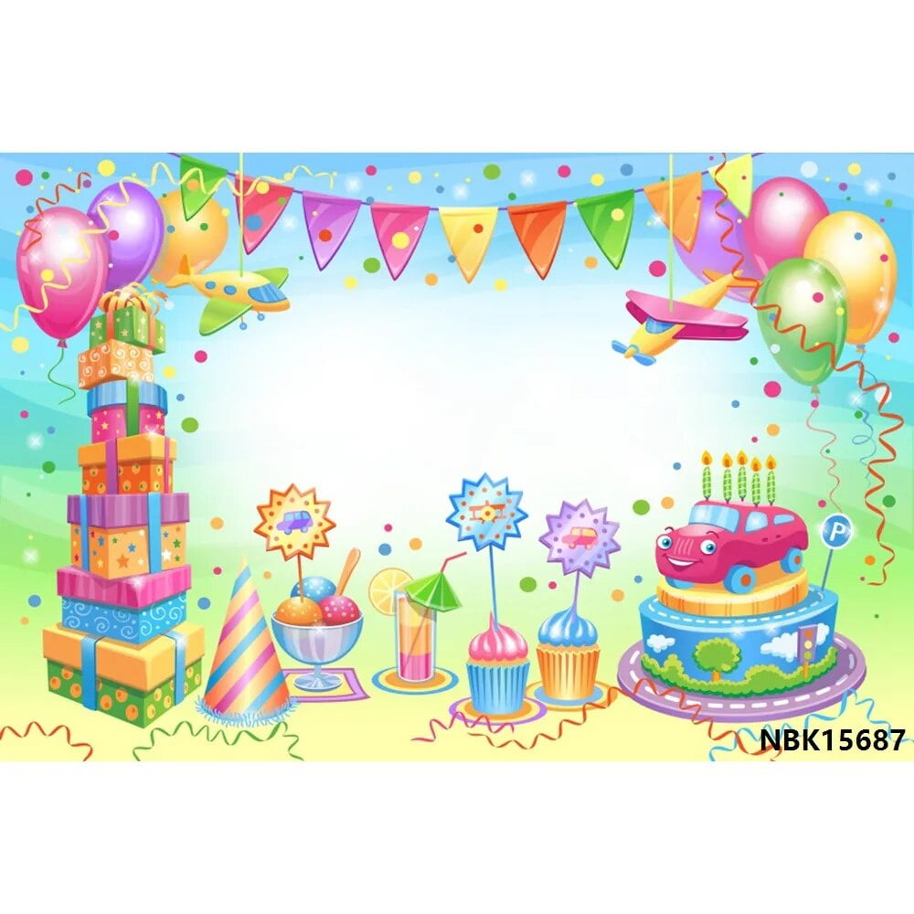 Baby Shower Backdrops Sweet World Candy Cake Ice Cream Castle Children ...