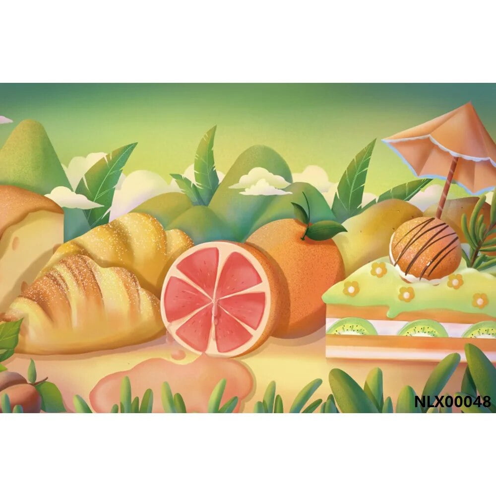 Baby Shower Backdrops Sweet World Candy Cake Ice Cream Castle Children ...