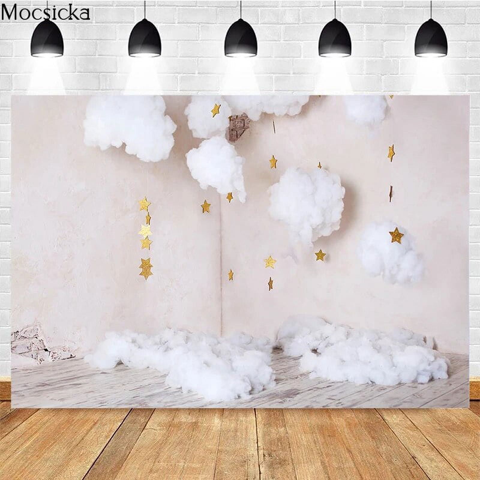 Baby Shower Background Cloud Mist Stars Photo Backdrop Decoration Child ...