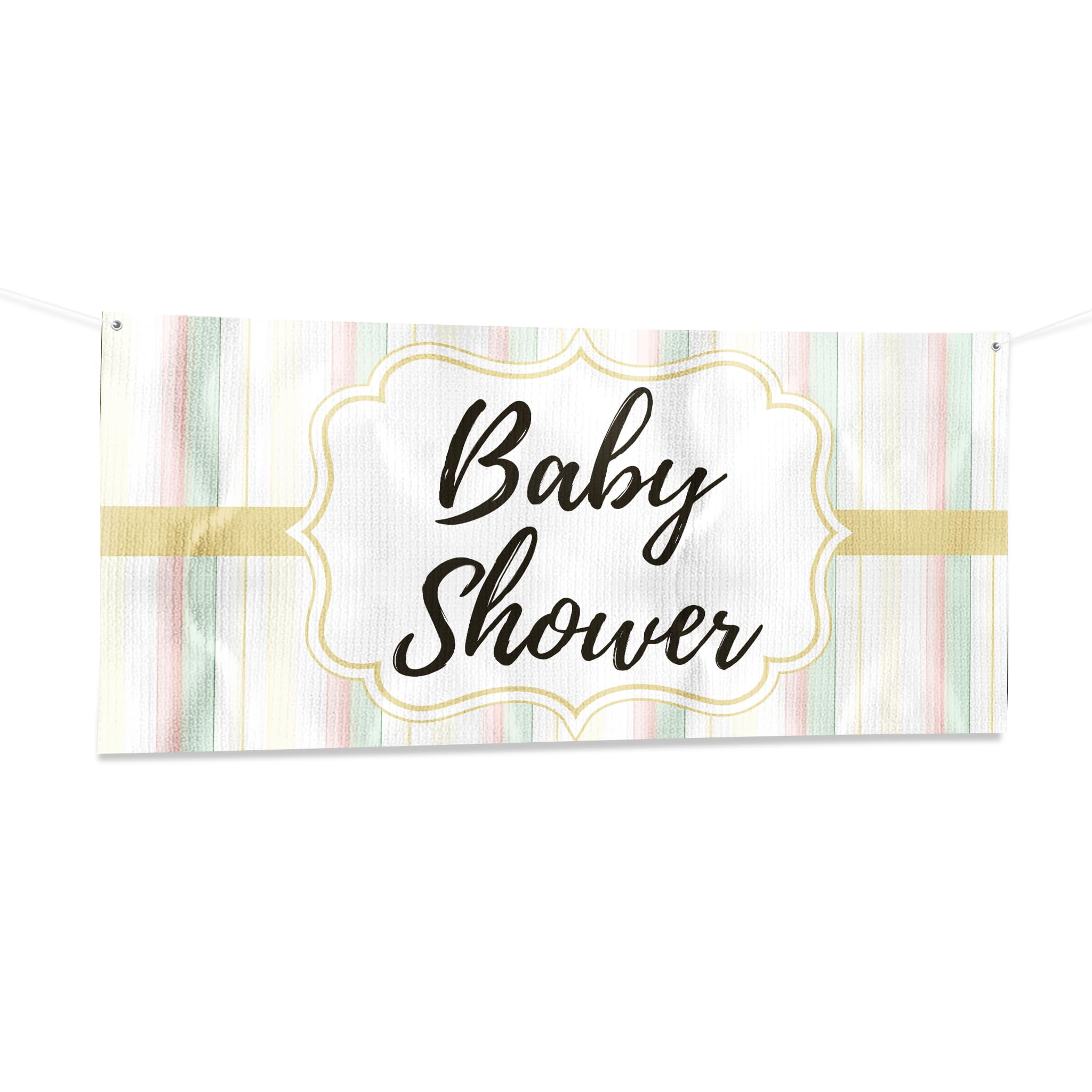 Baby Shower Banner Sign For Outdoor-Indoor Use 4x2 Ft Large Custom ...