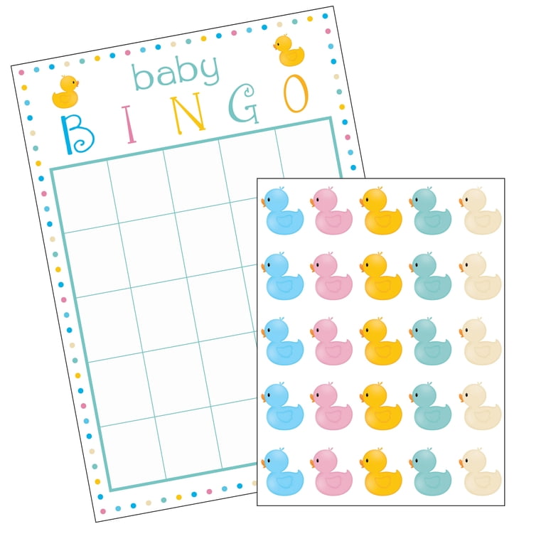 Print Baby Shower Bingo Templates