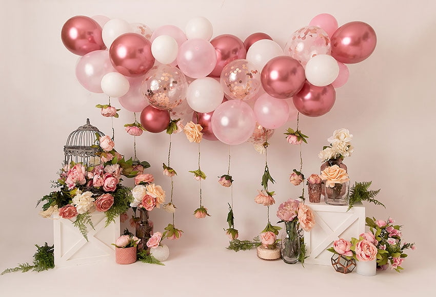 Baby Shower Cake Smash Pink Tent Newborn Kids Birthday Portrait Party ...