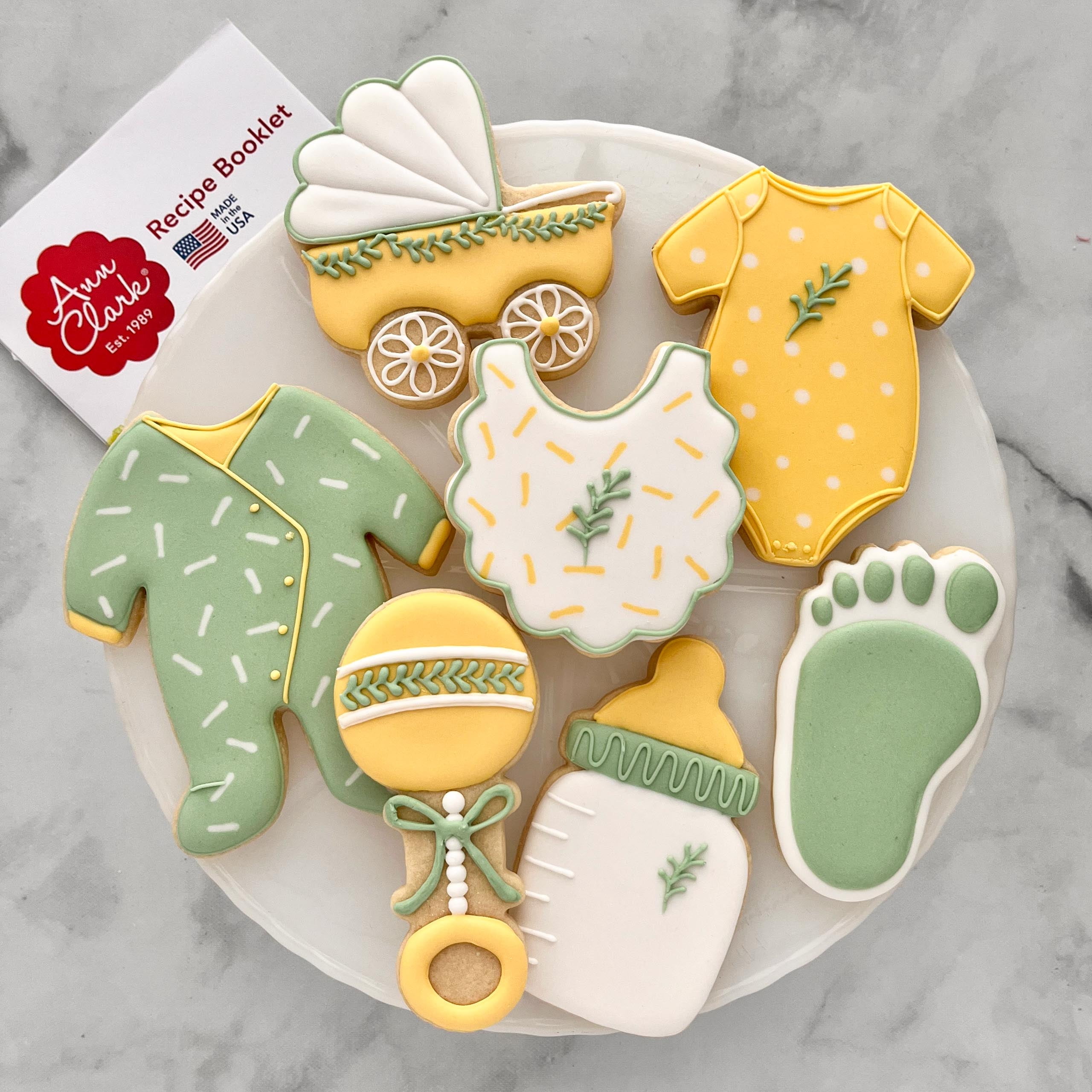 Ann Clark 7-Piece Baby Shower Cookie Cutter Set, Kid Theme, Made in USA ...
