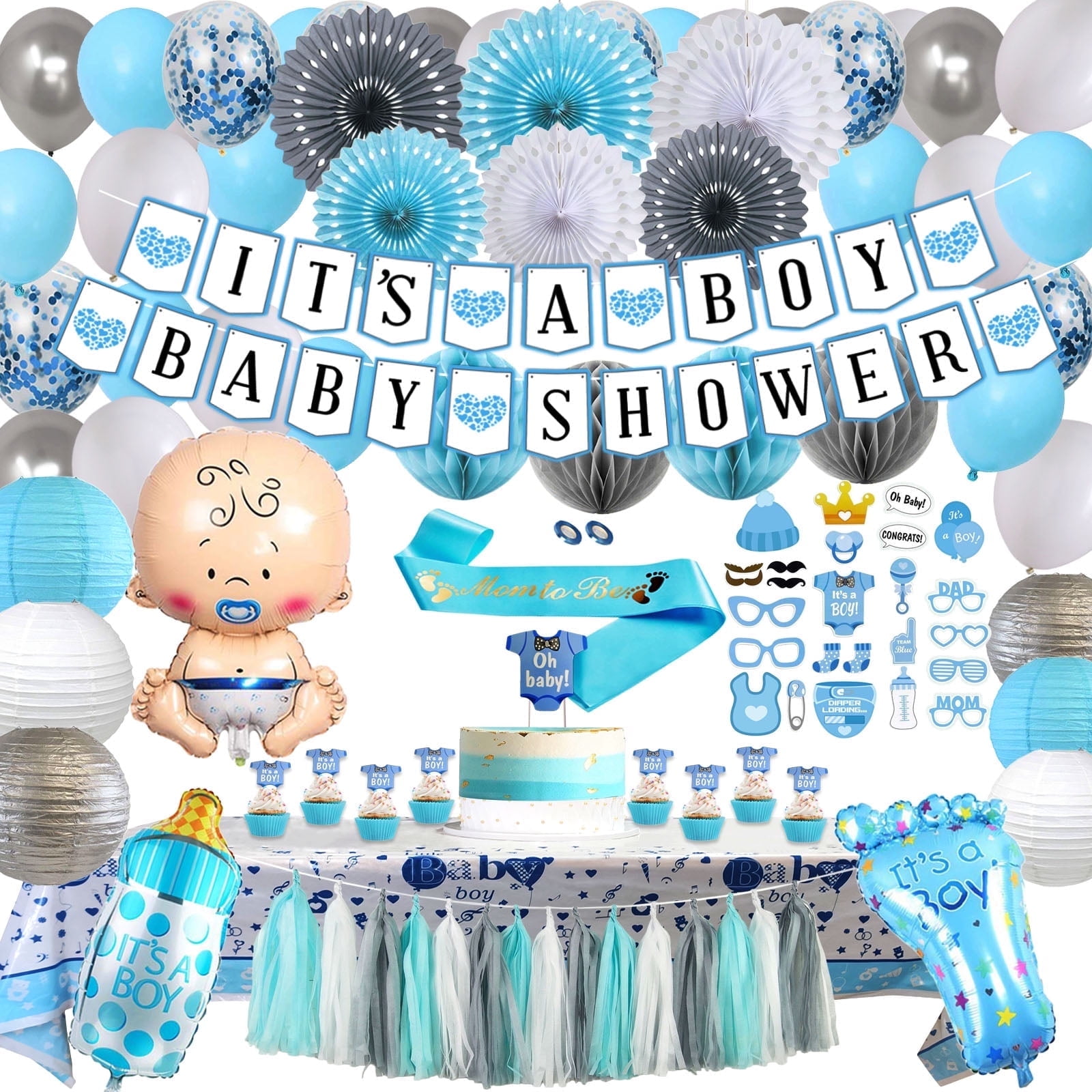 Baby Shower Decorations for Boy kit Baby Boy Kit - Walmart.com