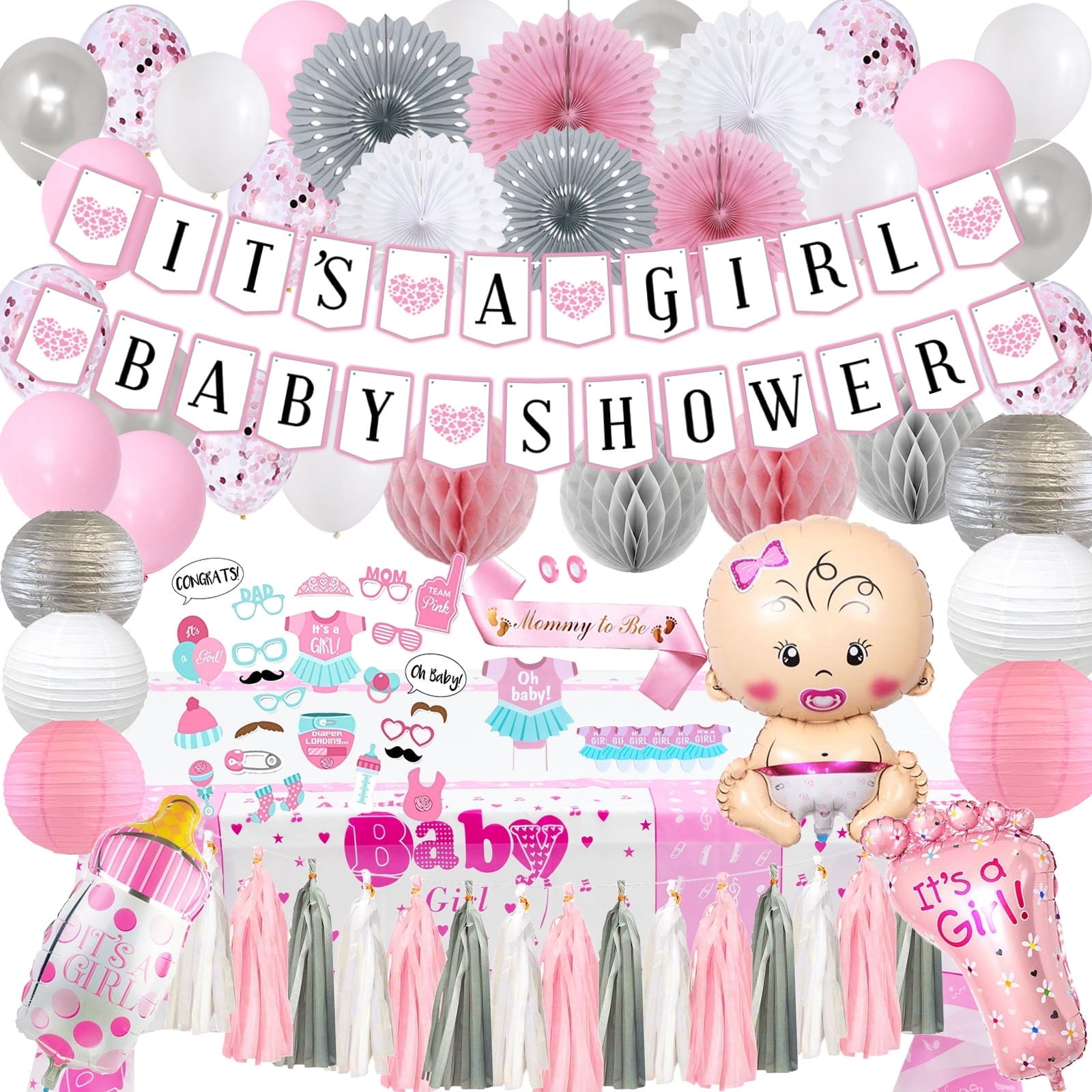 Baby Shower Decorations for Girl kit Baby Girl Kit - Walmart.com