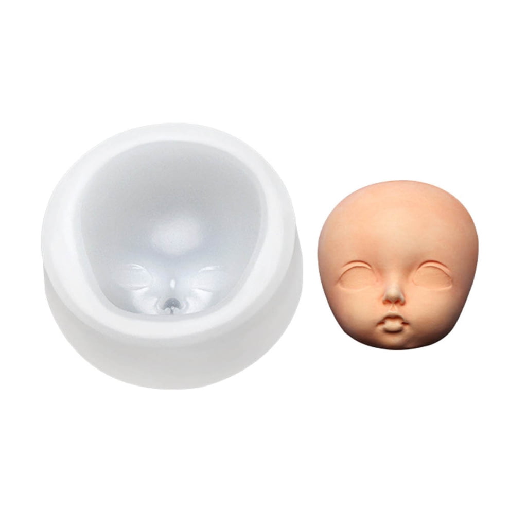 Baby Shower Fondant Cake Mould Clay Soap Mold, Silicone Baby Face Baby ...