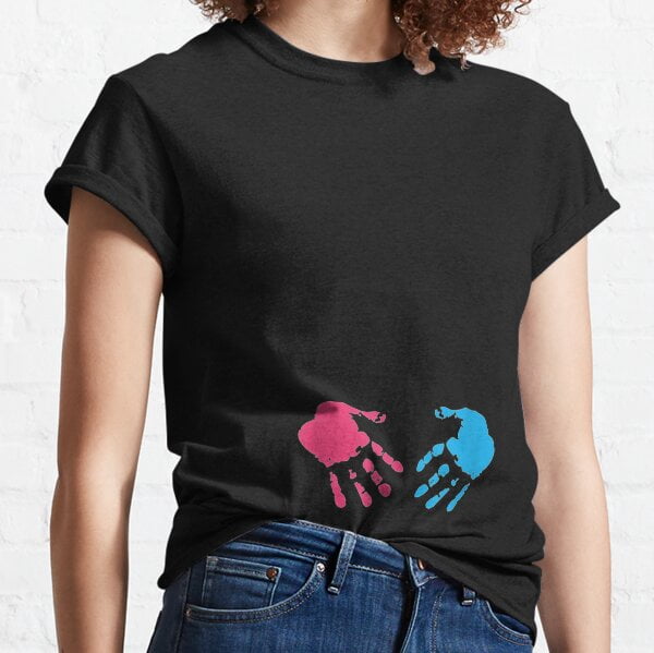Baby Shower Gender Reveal Ideas For Pregnant Mom Classic T-shirt ...