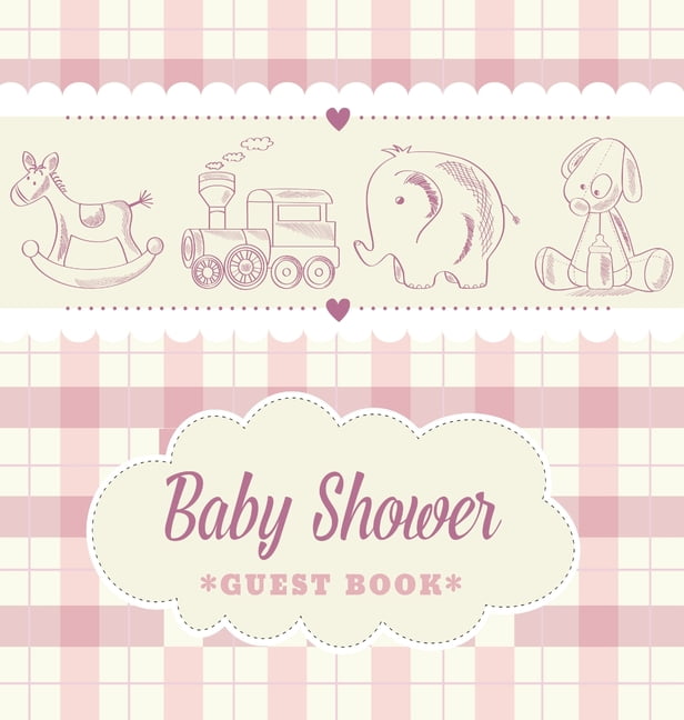 Baby Shower Guest Book for Boy: Retro-themed storybook illustration ...