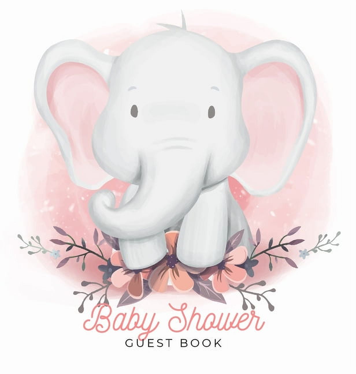 Our Little Peanut: A Watercolor Elephant Themed Baby Shower Guest Book ...