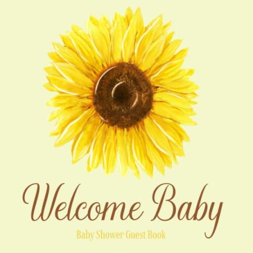 Pre-Owned Baby Shower Guest Book Welcome Baby: Sunflower Rustic Floral ...