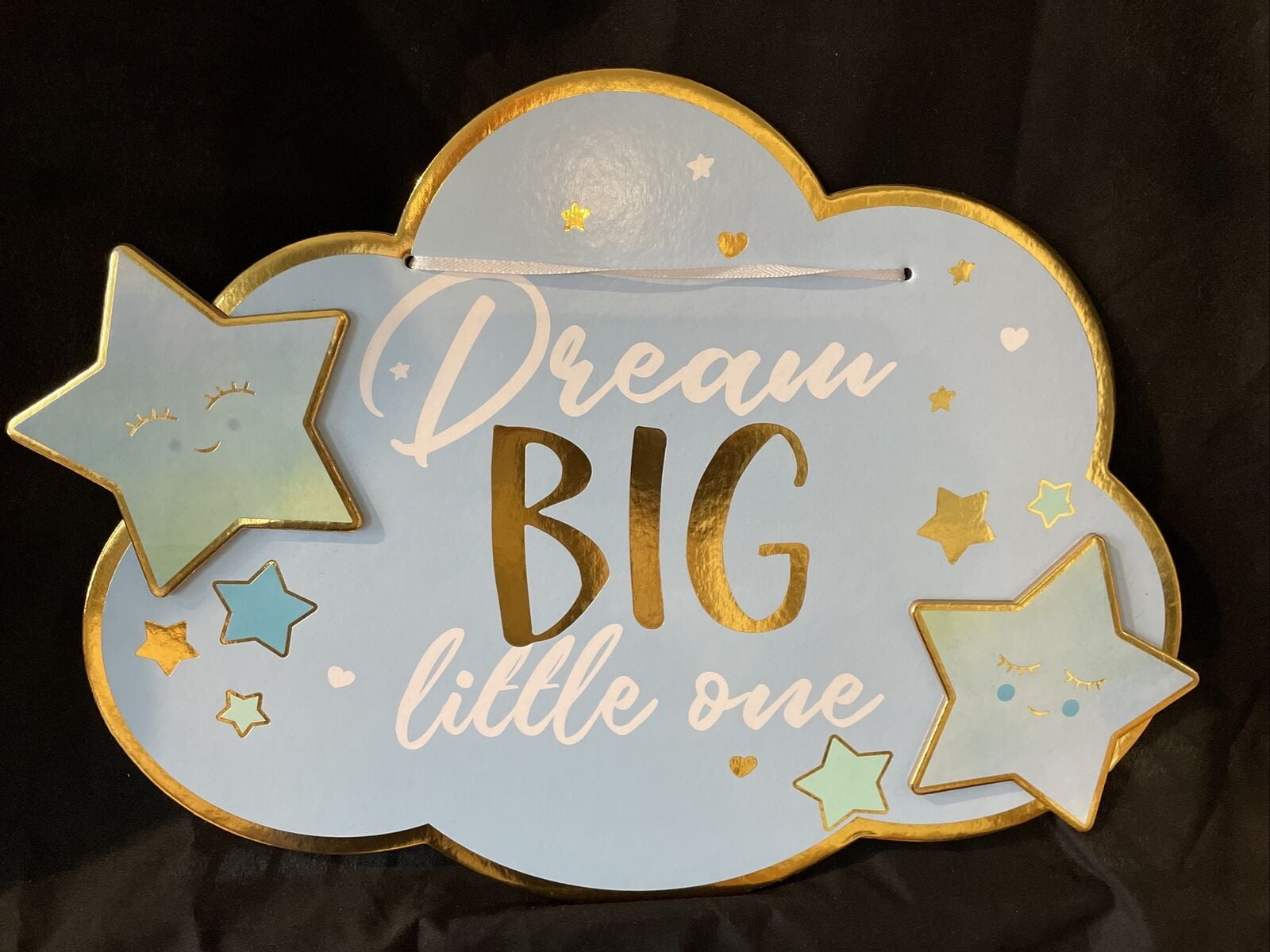 Baby Shower 'Hello World Boy' Deluxe Hanging Sign (1ct) - Walmart.com