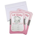 Baby Shower Invitation Envelope, Elephant, Pink, 7-Inch, 12-Piece ...