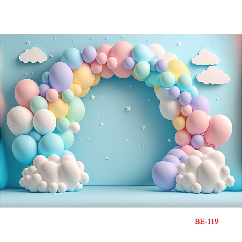 Baby Shower Newborn Digital Photography Backdrop Props Bear Colorful ...