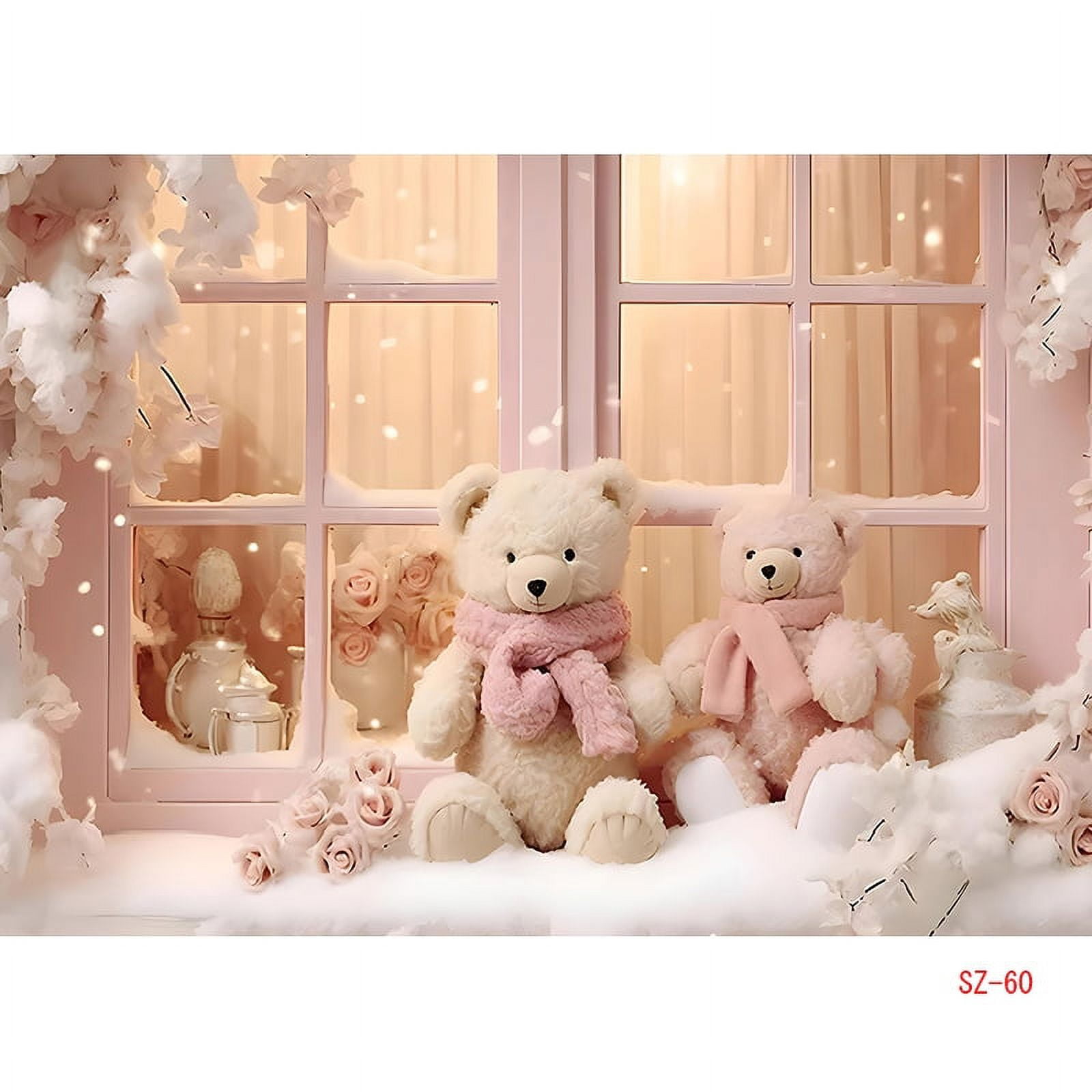 Baby Shower Newborn Digital Photography Backdrop Props Bear Colorful ...