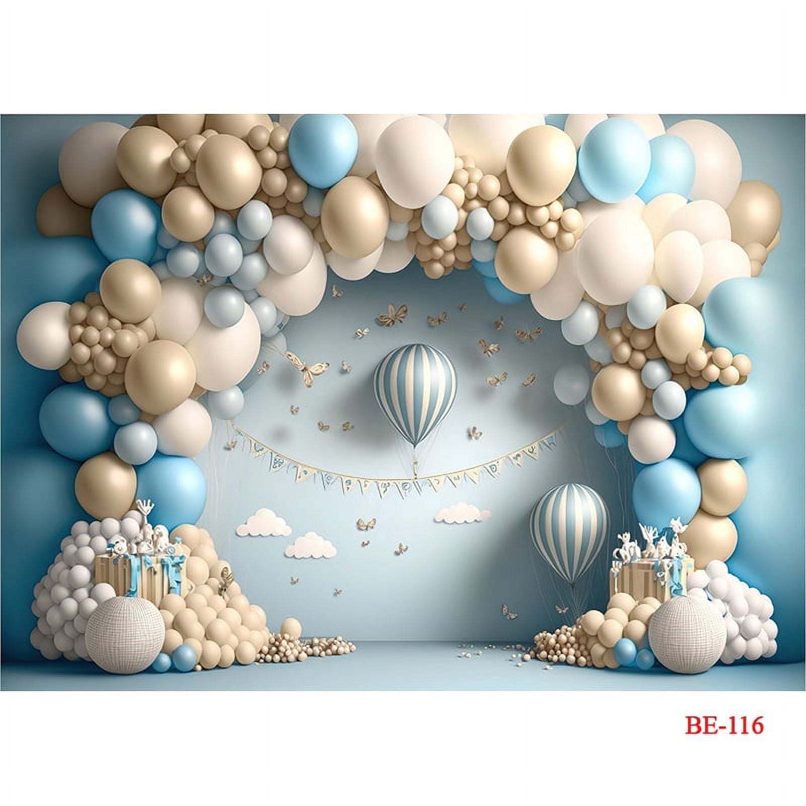 Baby Shower Newborn Digital Photography Backdrop Props Bear Colorful ...