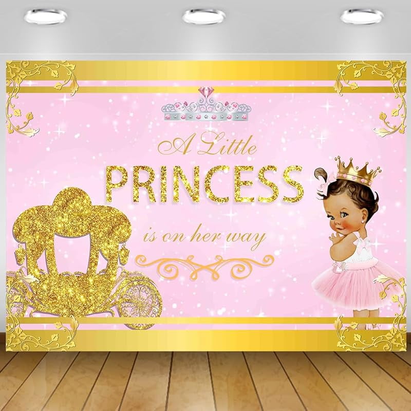 Baby Shower Photo Backdrop A Little Princess is On Her Way Photography ...