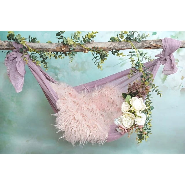 Baby Shower Photo Backdrop Newborn Floral Greenery Bed Floral Crib ...