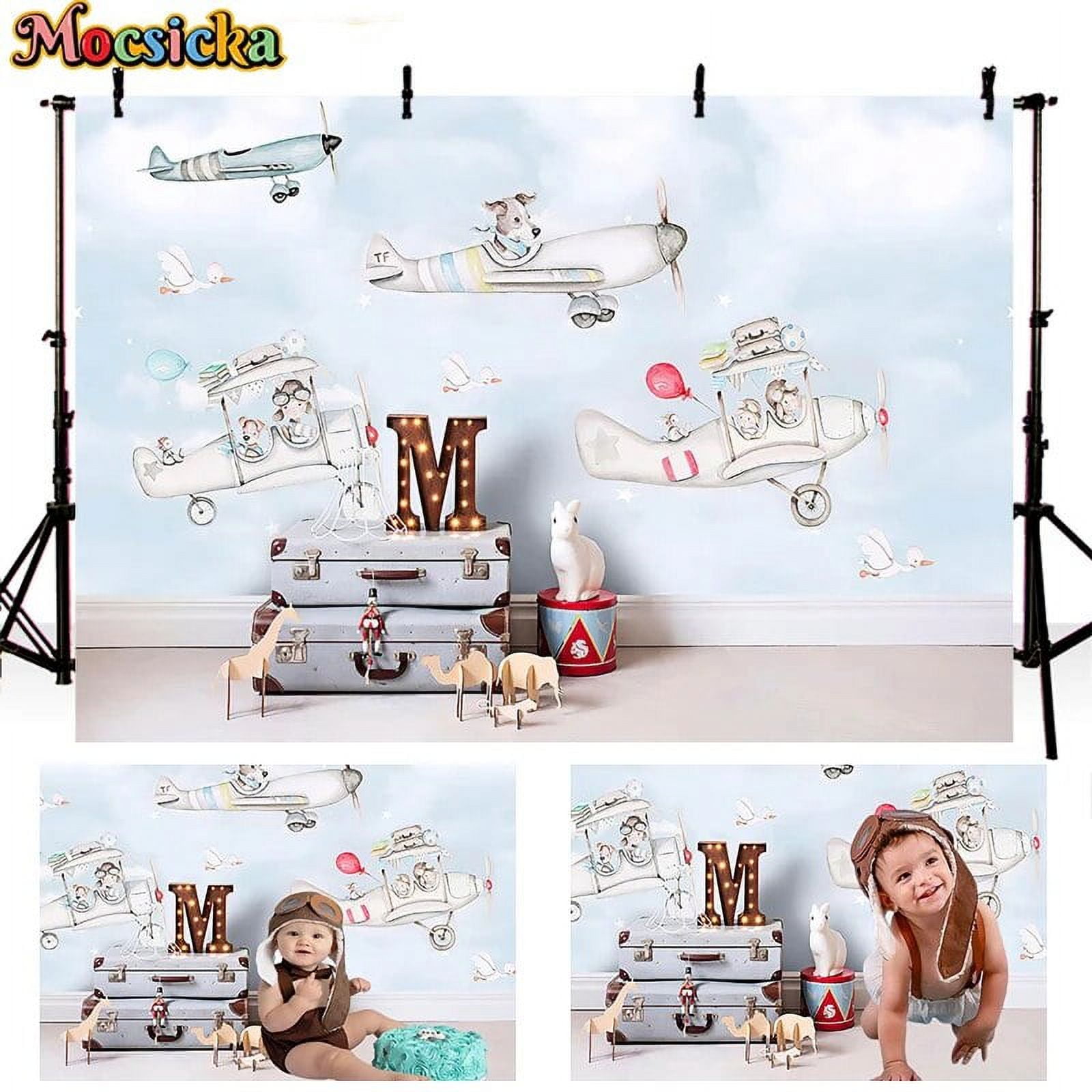 Baby Shower Photography Background Princess Airplane Candy Backdrop ...