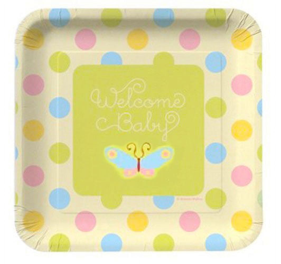 Baby Shower 'Precious Wonders' Welcome Baby Large Paper Plates (8ct ...