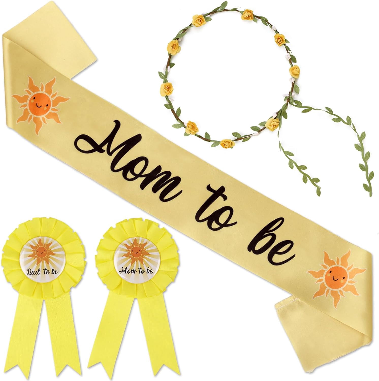 Baby Shower Sash for Mommy Boy, Sun Baby Shower Decorations Include ...