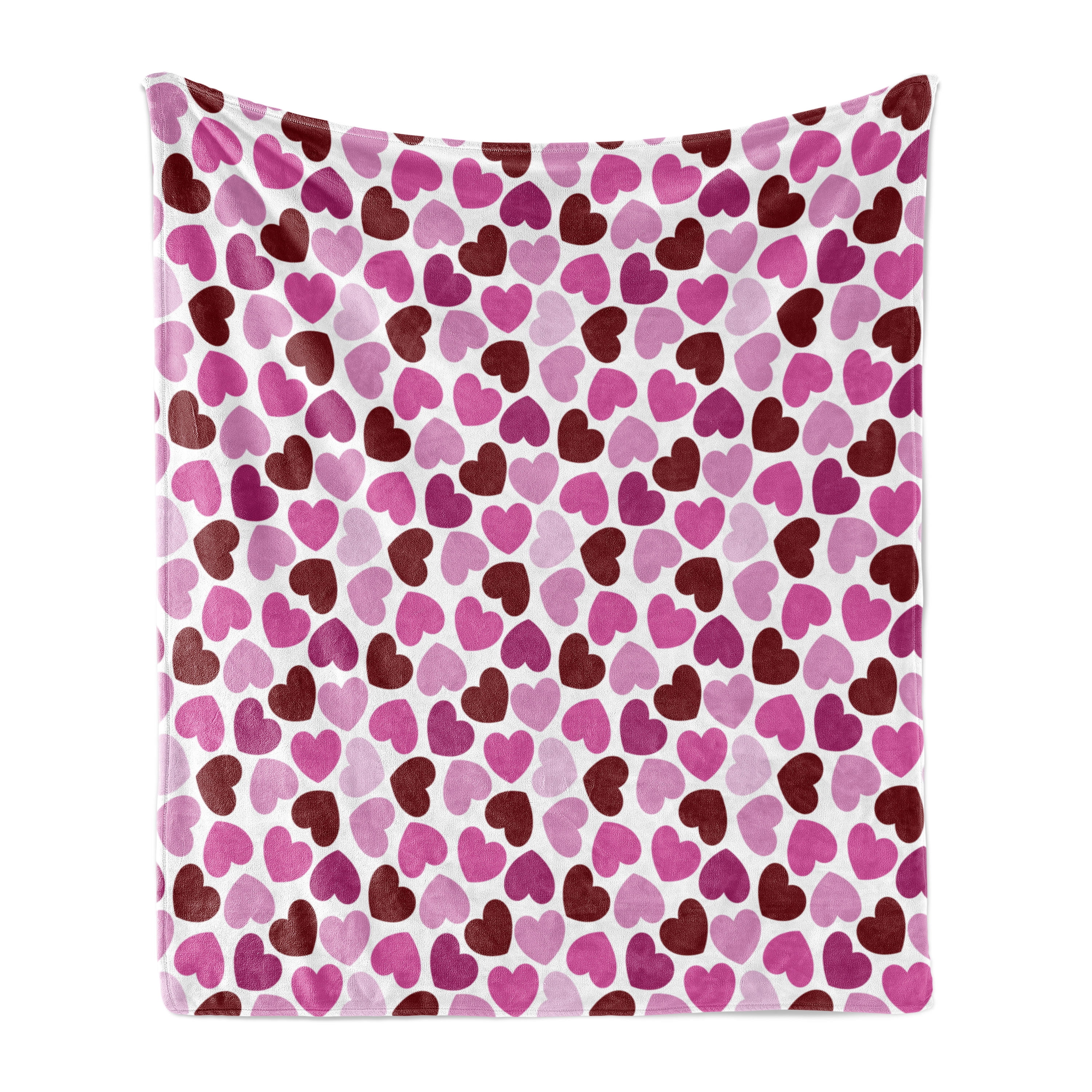 Baby Shower Soft Flannel Fleece Throw Blanket, Love Themed Hearts ...