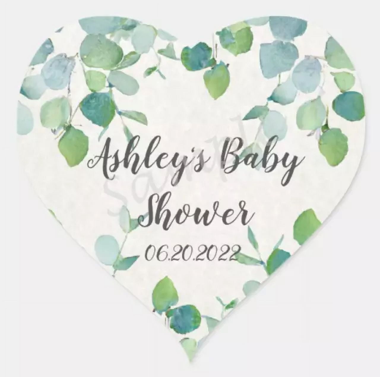 Baby Shower Sticker Party Favors Sticker - (Heart Shaped) Envelope ...