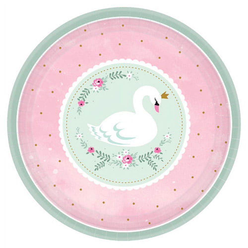 Baby Shower 'Sweet Swan' Extra Large Paper Plates (8ct) - Walmart.com
