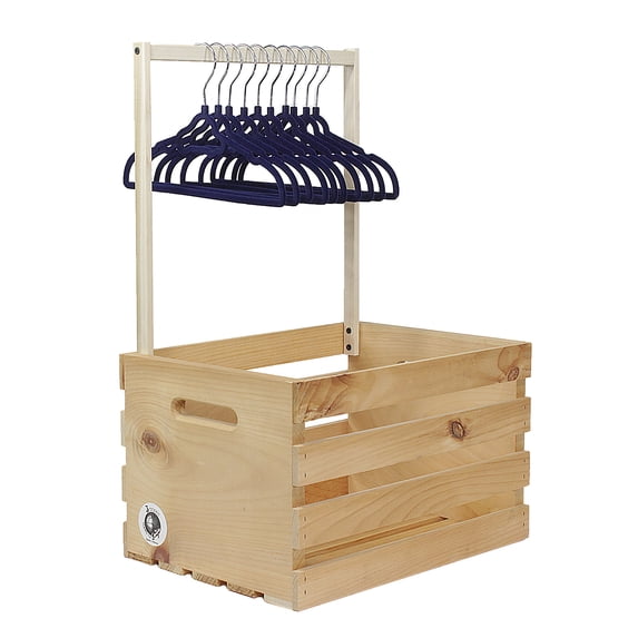Baby Shower Wardrobe Crate & 10 Clothes Hangers Kit, Blue - Walmart.com